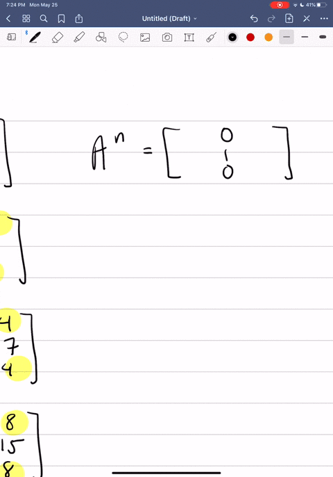 SOLVED:For the matrix A shown, use your calculator to compute A^2, A^3 ...