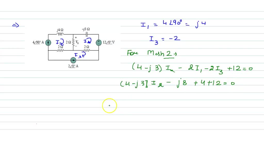 ⏩SOLVED:Compute 𝐕o in the circuit of Fig. 10.72 using mesh analysis. | Numerade