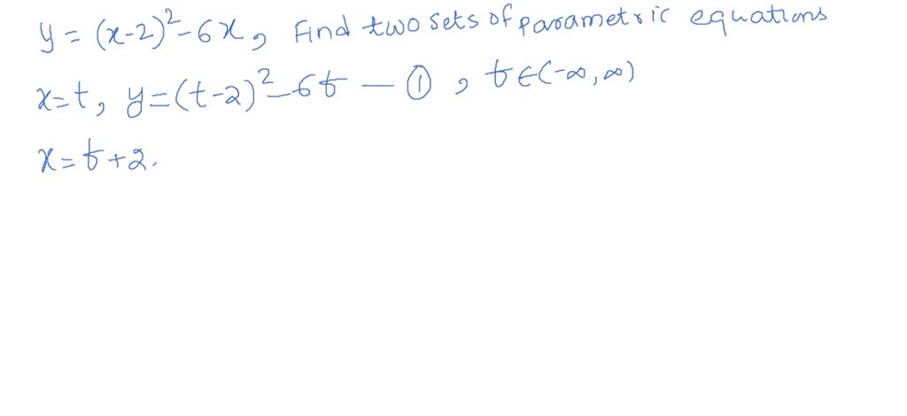 ⏩SOLVED:Find two sets of parametric equations for the rectangular… | Numerade