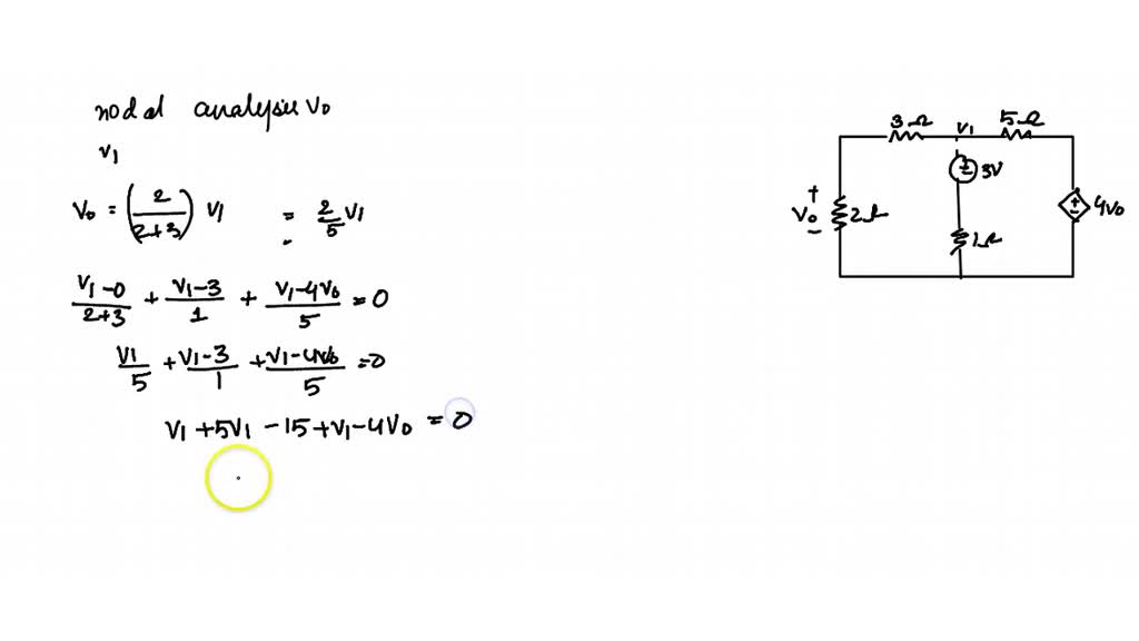 Solvedusing Nodal Analysis Determine The Value Of Vb For The Circuit Shown In Figure 756 