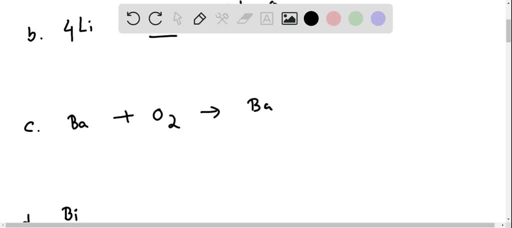 SOLVED:Which word equation shows lithium oxide being formed from the ...