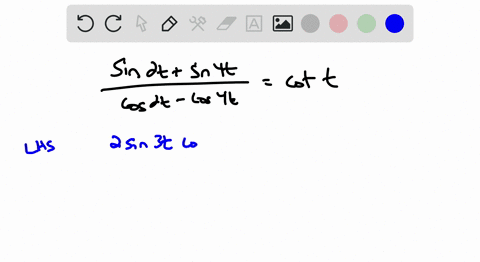 SOLVED:Explain how you can transform the product-sum identity cosu cosv ...