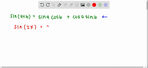 SOLVED:Proving a Double-Angle Formula Use the Addition Formula for Sine ...