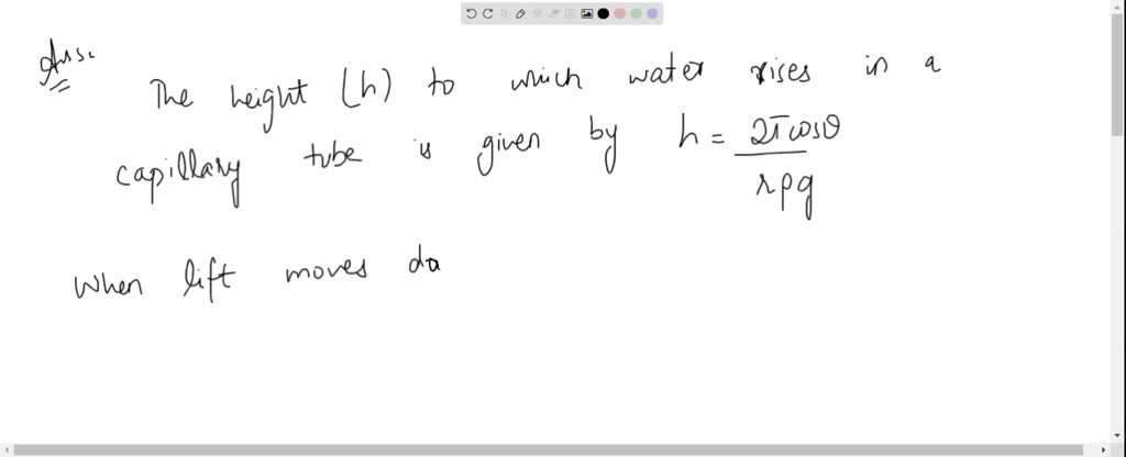 SOLVED:A uniform capillary tube of inner radius r is dipped vertically ...