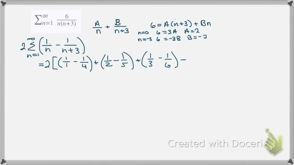 SOLVED:(a) Find the sum of the series, (b) use a graphing utility to find the indicated partial ...