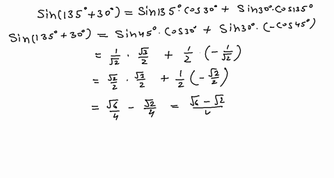 SOLVED:Find the exact values of the sine, cosine, and tangent of the ...