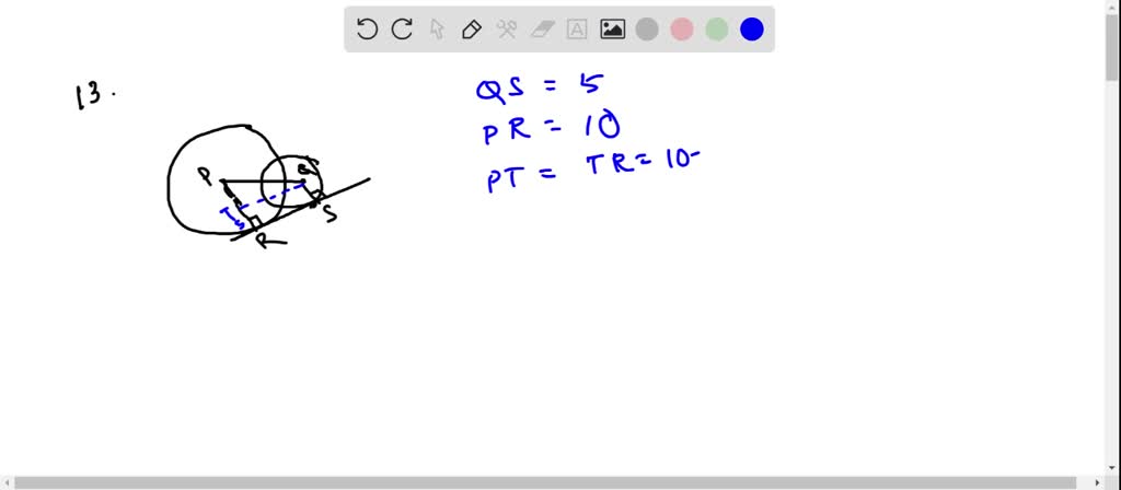 SOLVED:The centers of two circles of radii 10 cm and 5 cm are 13 cm ...