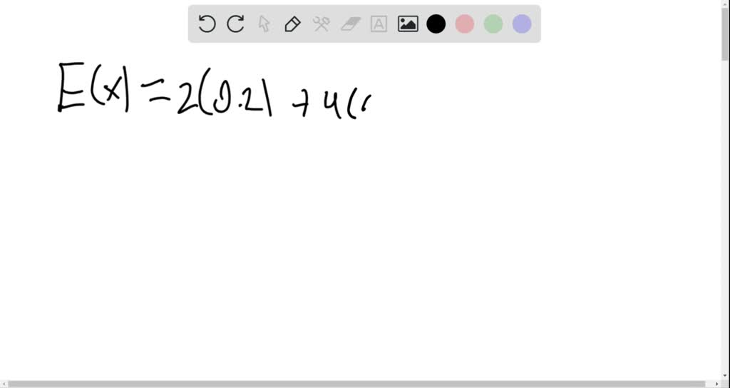 SOLVED:Find the expected value for the random variable x having the probability function shown ...