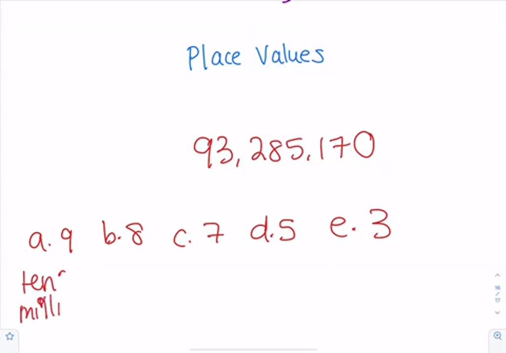 SOLVED:In the following exercises, find the place value of each digit ... SOLVED:In the following exercises, find the place value of each digit ...