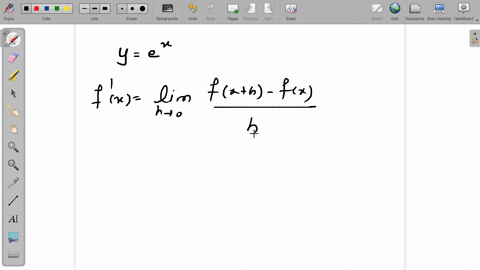 SOLVED:Find the derivative of y=e^x, using first principle.