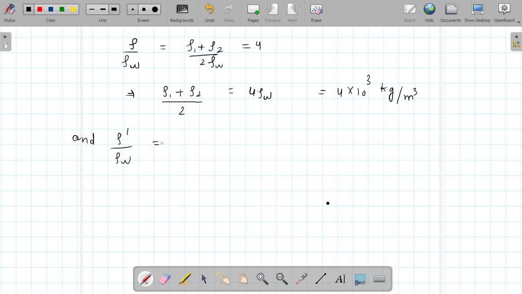 SOLVED: When equal volumes of two substances are mixed, the specific ...