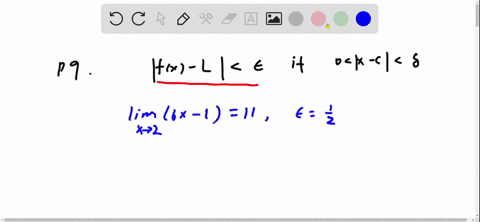 SOLVED:Find the largest \delta that "works" for the given \epsilon \lim ...