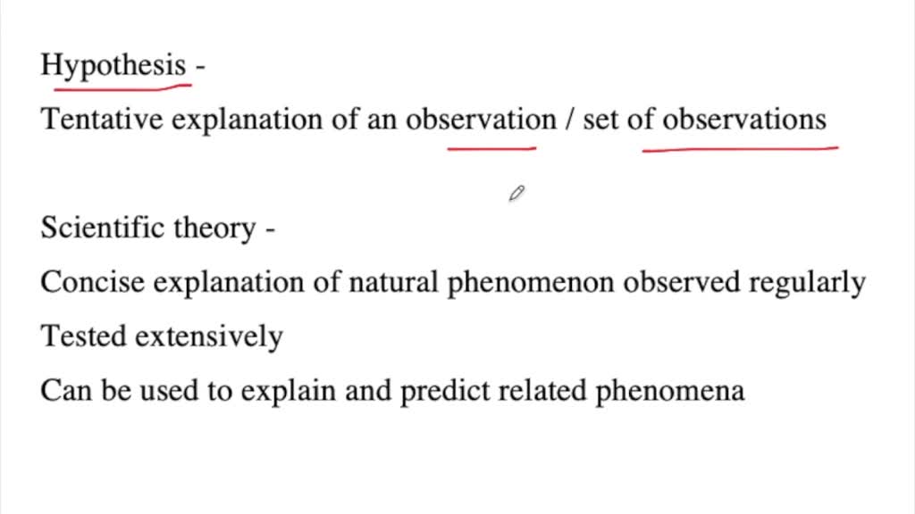 How does a hypothesis differ from a scientific theory? | Numerade