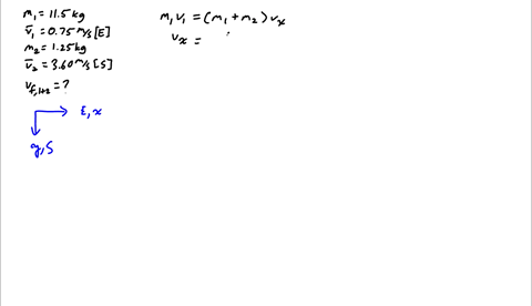 SOLVED:∙A hungry 11.5 kg predator fish is coasting from west to east to ...