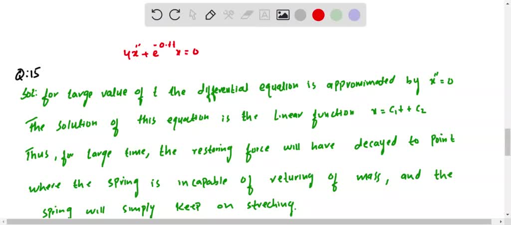 Solved By Inspection Of The Differential Equation Only Discuss The