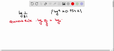 SOLVED:Given that log5 ≈0.6990 and log9 ≈0.9542, use the properties of ...
