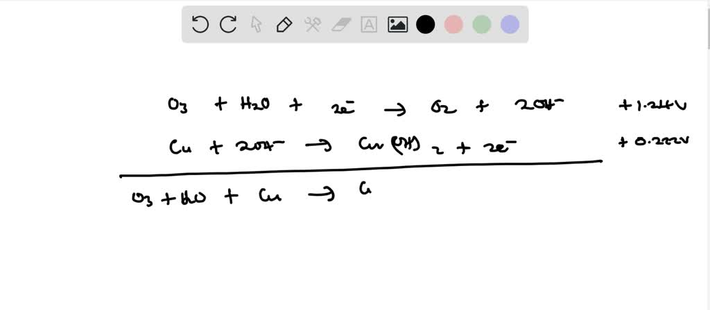 SOLVED:Use the data in Appendix G to calculate the value of Ecell ^0 for the equation O3(g)+H2 O ...