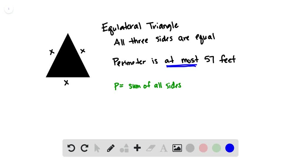SOLVED:The outside perimeter of the triangular brace shown in the ...