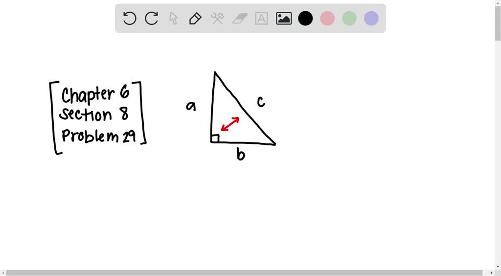 SOLVED:Sketch a right triangle and label the sides with the words leg ...