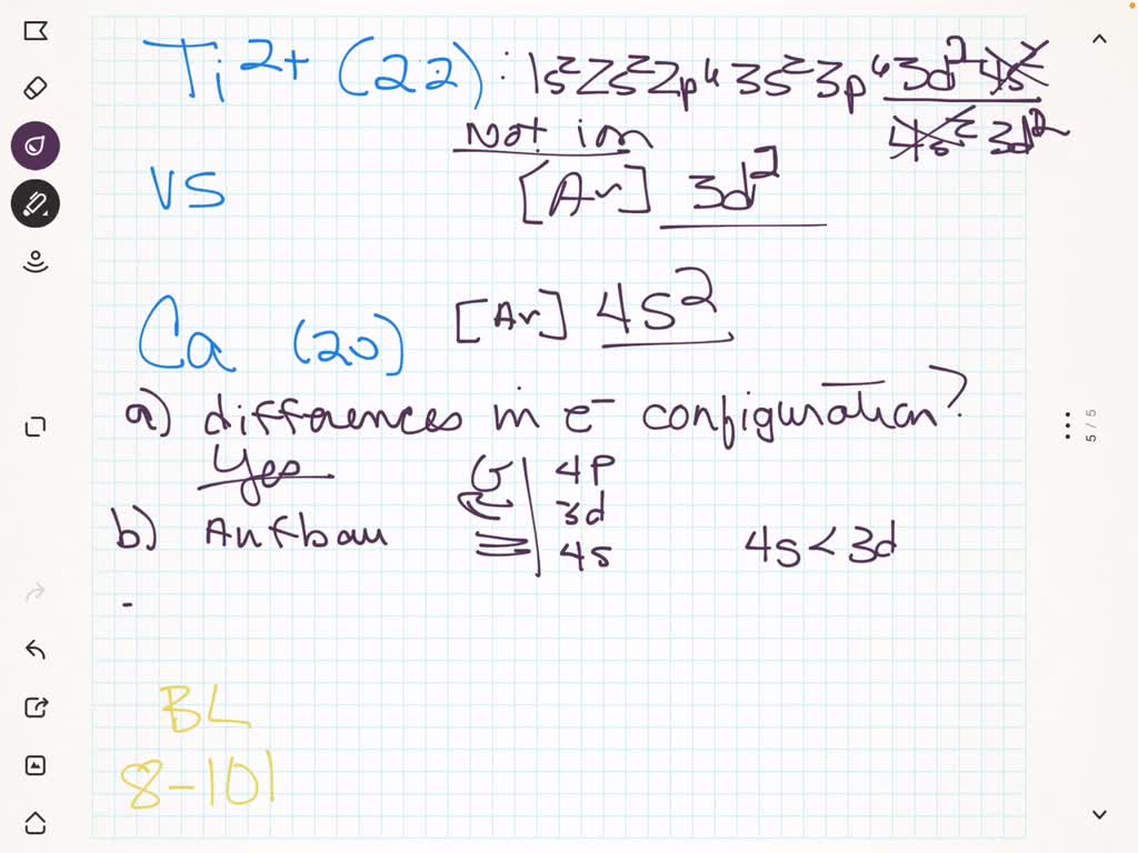 SOLVED: El ion Ti^2+ es isoelectrónico con el átomo de Ca. a) ¿Existen ...