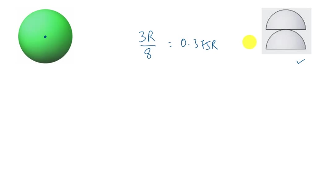 SOLVED:The center of mass of a solid sphere is clearly at its center ...