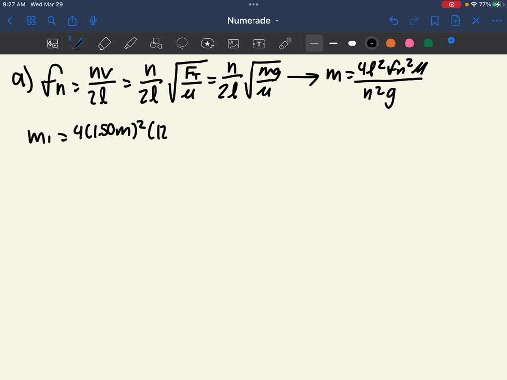 SOLVED:(II) One end of a horizontal string of linear density 6.6 ×10^-4 kg / m is attached to a ...