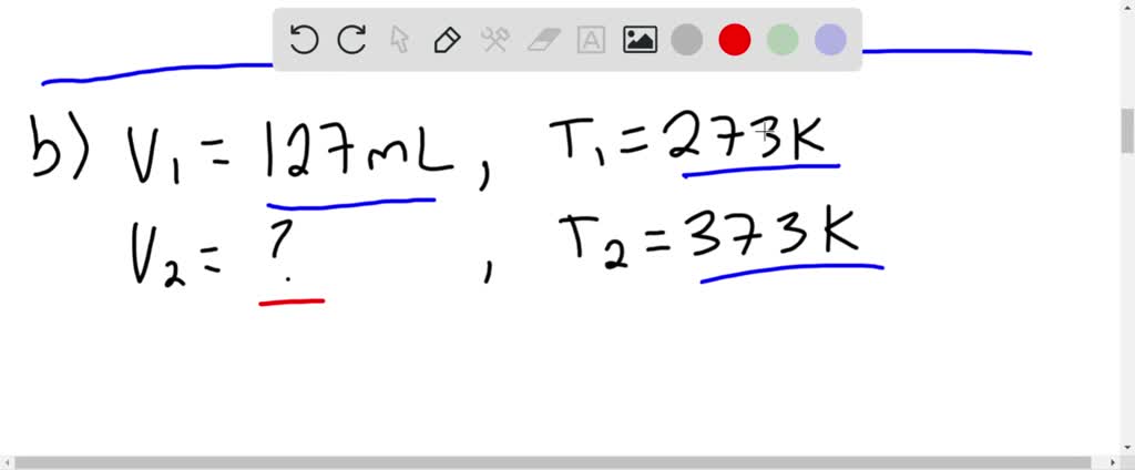 SOLVED:For each of the following sets of volume/t…