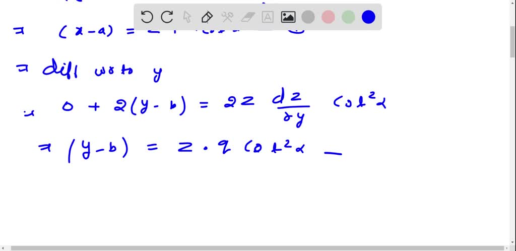 (x-a)^2+(y-b)^2=z^2 cot^2 α | Numerade