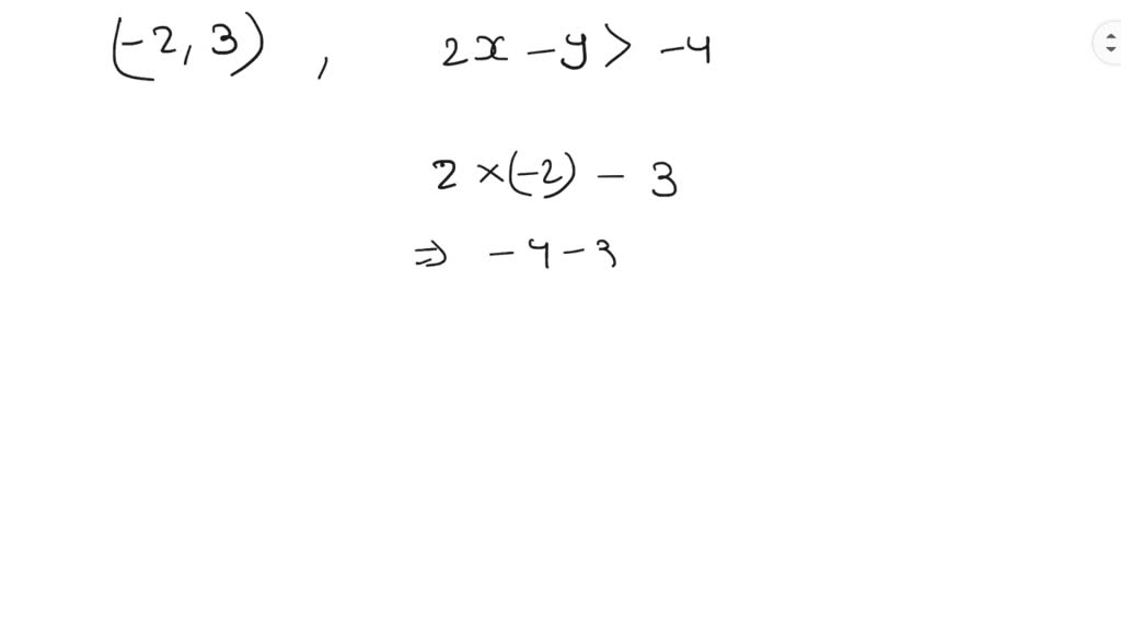 ⏩solved Tell If Each Ordered Pair Is A Solution Of The Inequality