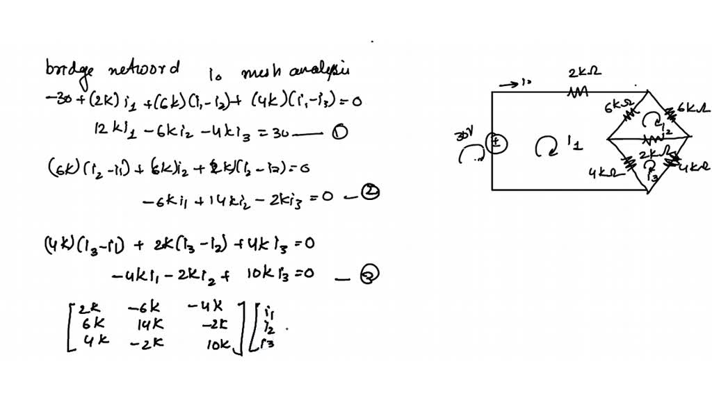 SOLVED:For the bridge network in Fig. 3.76, find io using mesh analysis.