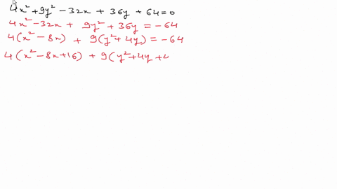 SOLVED:In Exercises 51-60, convert each equation to standard form by completing the square on x ...