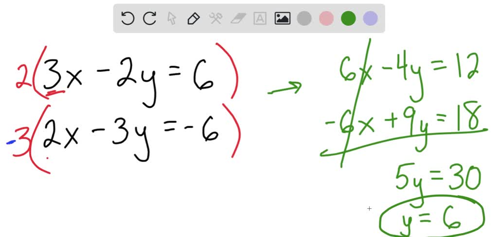 SOLVED:Find all solutions of the given system of equations, and check your answer graphically. 3 ...