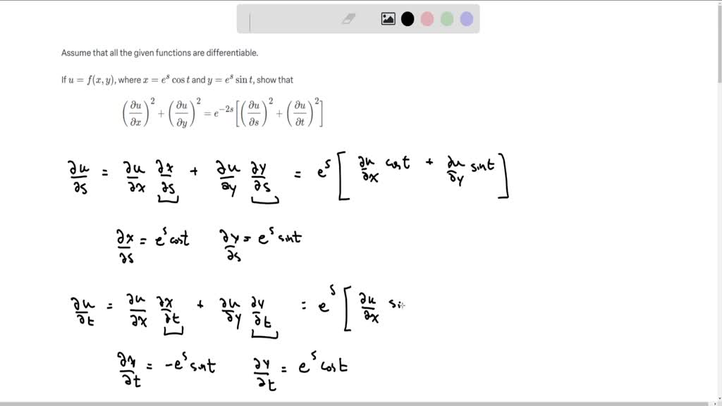 SOLVED: Assume that all the given functions are differentiable. If u=f ...