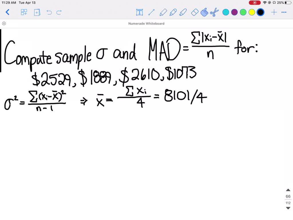 SOLVED Another Measure Of Spread Is The absolute Mean Deviation This