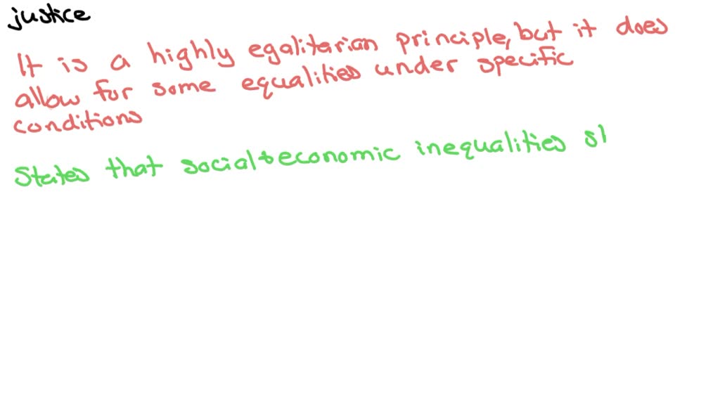 How egalitarian is the 'difference principle'? | Numerade