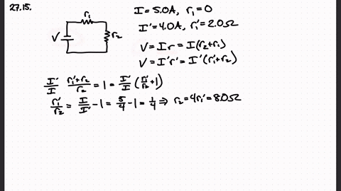 SOLVED:The current in a single-loop circuit with one resistance R is 5.0 A. When an additional ...