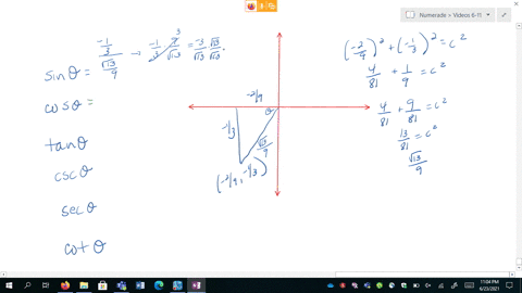 ⏩SOLVED:The terminal side of an angle θin standard position passes… | Numerade