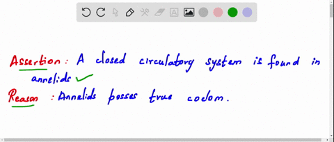 SOLVED:Assertion: A closed circulatory system is found in annelids ...