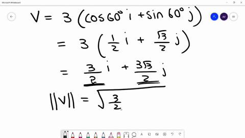 SOLVED:Find the magnitude and direction angle of the vector 𝐯. 𝐯=3 ...
