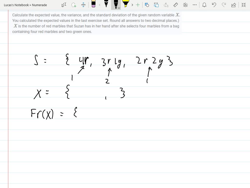 ⏩SOLVED:Calculate the expected value, the variance, and the standard ...