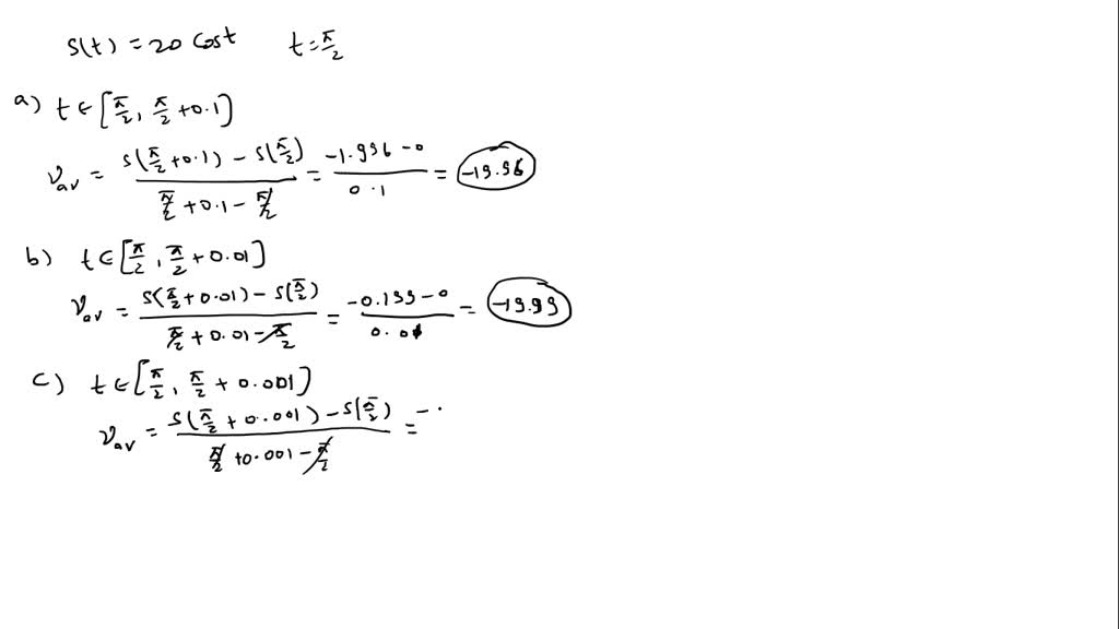 SOLVED:Instantaneous velocity For the following position functions. make a table of average ...