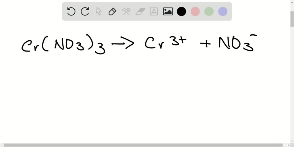 ⏩SOLVED:When Cr(NO3)3 dissolves in water, which of the following ...