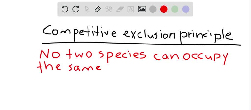 SOLVED:According to the competitive exclusion principle, a. one species ...