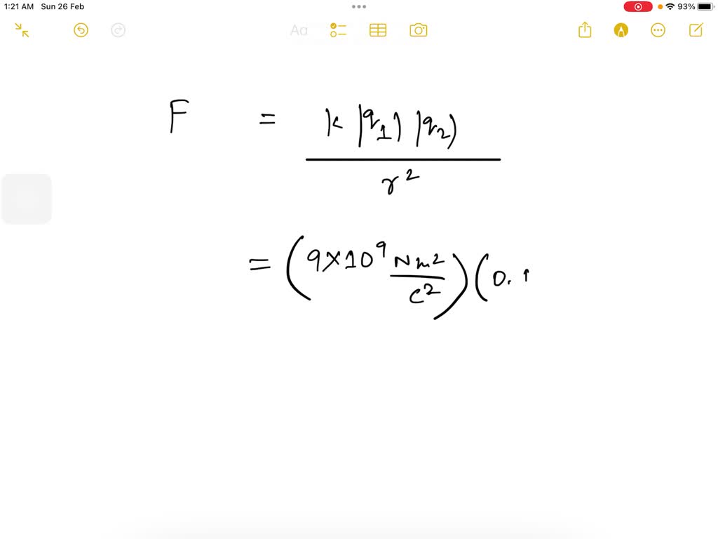 Solved Find The Magnitude Of The Electric Force Between The Charges 0