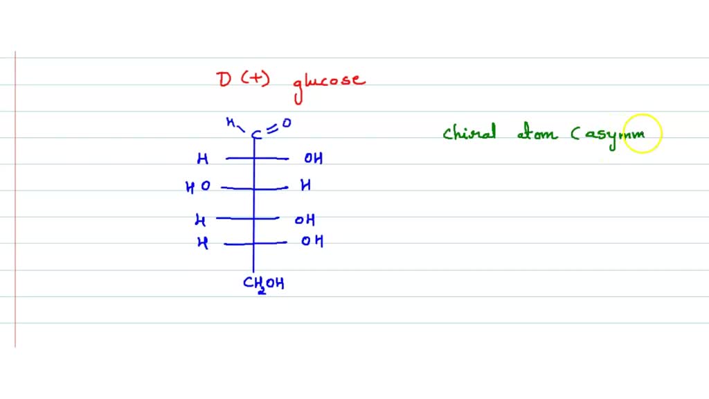 Number of chiral carbon atoms in D(+) glucose is | Numerade