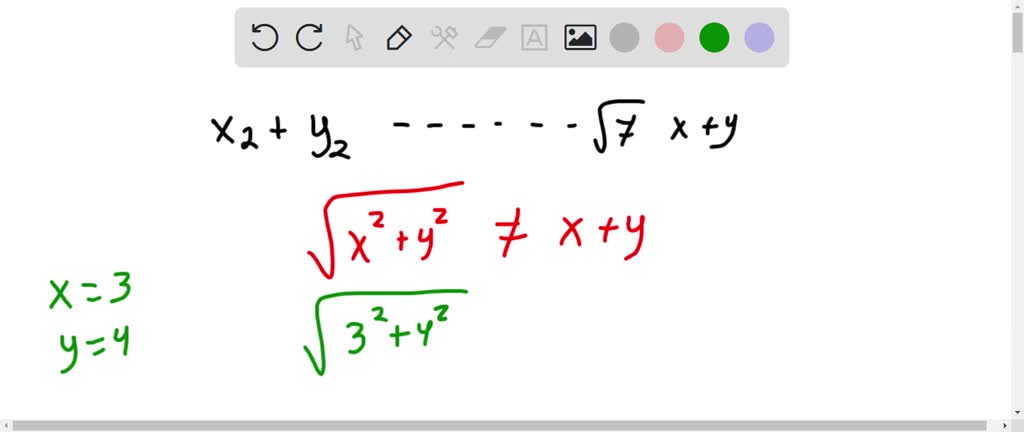 ⏩SOLVED:Choose values for x and y and use a calculator to show that… | Numerade