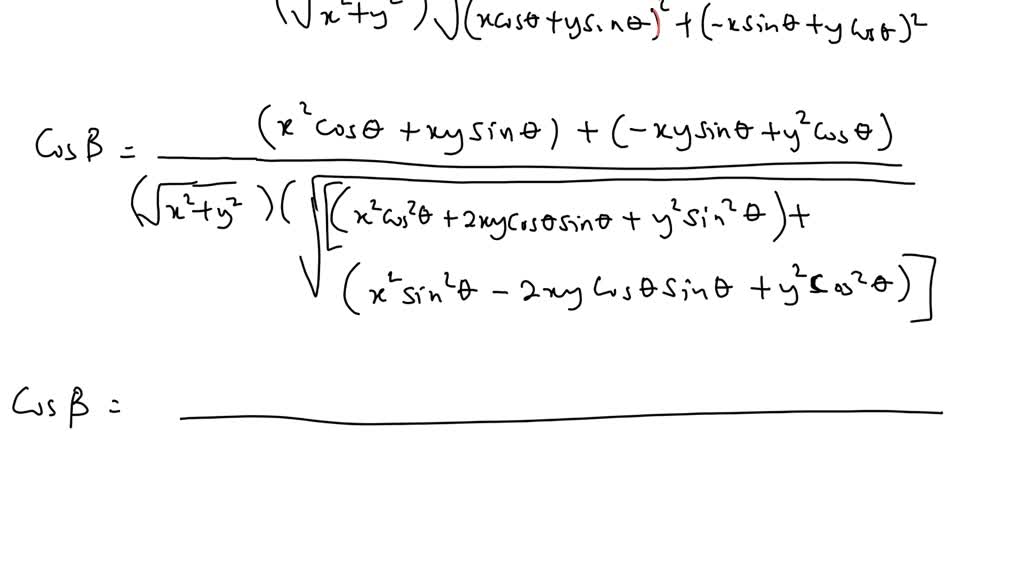 SOLVED:Let 𝐯= x, y) and 𝐯θ= x cosθ+y sinθ,-x sinθ+y cosθ Prove that the ...