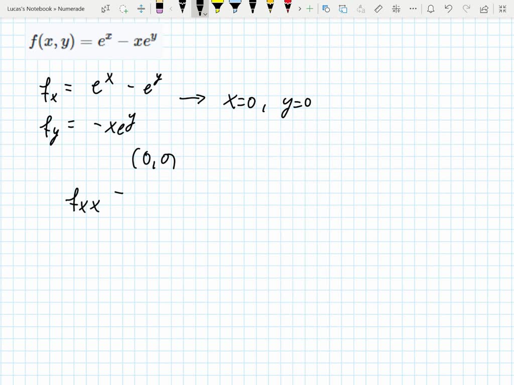 SOLVED:In Exercises 37-46, classify the critical point (x, y) as a ...
