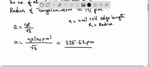 SOLVED:Tungsten has a body-centered cubic unit cell and an atomic ...