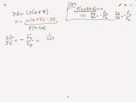 ⏩SOLVED:31-34 Use Equations 7 to find ∂z / ∂x and ∂z / ∂y y… | Numerade
